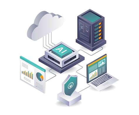 premium vector artificial intelligence applications in cloud server