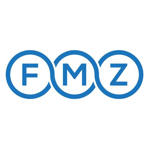Diseño De Logotipo De Letra Fmz Sobre Fondo Negro Concepto De Logotipo De Letra De Iniciales