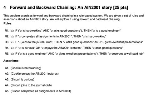 Solved This Problem Exercises Forward And Backward Chaining