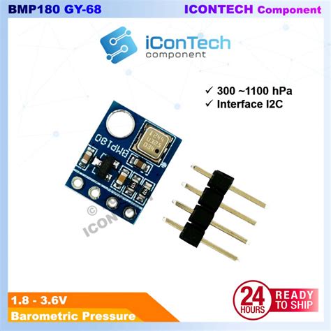 Gy 68 Bmp180 I2c Digital Barometric Pressure Sensor Module Arduino Esp32 Shopee Singapore