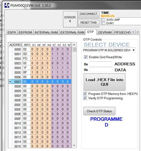 PGA Q DEVRAM Programming Error On PGA Q EVM S Sensors Forum Sensors TI E E Support
