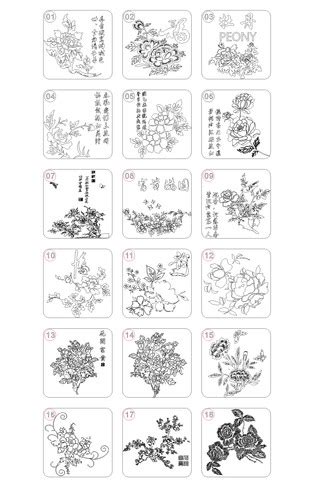 花卉cad图案图片 花卉cad图案设计素材 红动中国