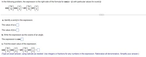 Solved C Find The Exact Value Of The Chegg