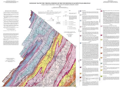 Map Geologic Map Of The Virginia Portion Of The Winchester Thirty X