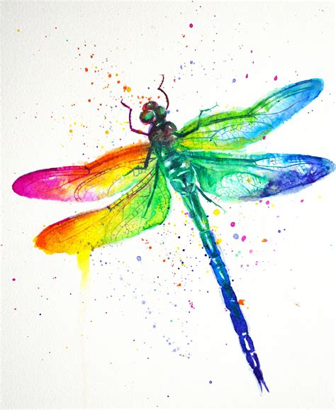 Pin By Marion Doktor Bergemann On Aquarell — Watercolor Dragonfly