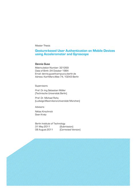 Pdf Gesture Based User Authentication On Mobile Devices Using Accelerometer And Gyroscope