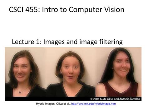 Computer Vision Images And Image Filtering Pptx