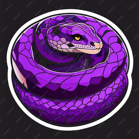 Premium Vector Amethystine Scrub Python Sticker Illustration