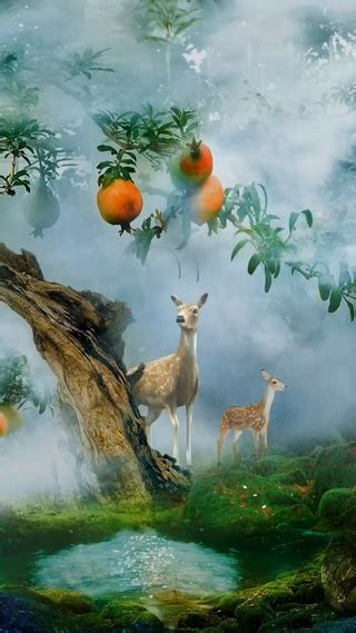 林深时见鹿风景手机动态壁纸 风景手机壁纸下载 元气壁纸