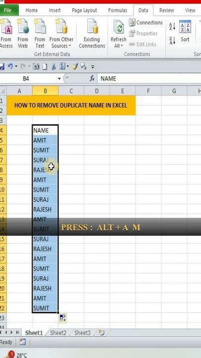 How To Remove Duplicate Value In Excel Remove Viral Youtubeshorts Duplicate Duplicate