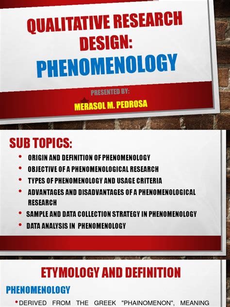 Phenomenology Pdf Phenomenology Philosophy Data Analysis