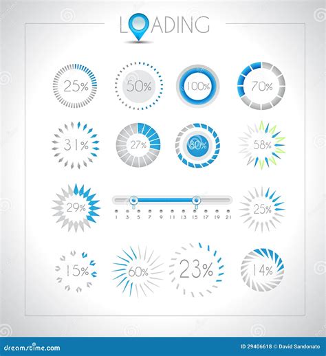 Loading Bar Design Template For Percentage Loading Downloading Or