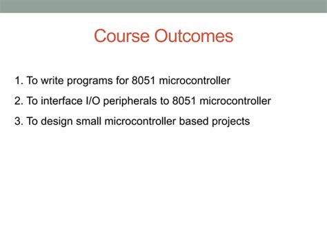 8051 Microcontroller Ppt