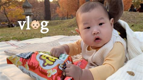 육아 브이로그 30주차 아기 일상 L 6개월 아기와 단풍놀이 L 장난감도서관 6개월 장난감 추천 L 200일 셀프촬영 도시락