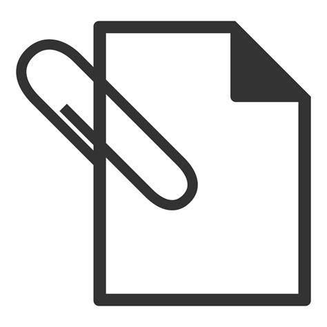 Black And White Icon Attachment File 14031104 Vector Art At Vecteezy