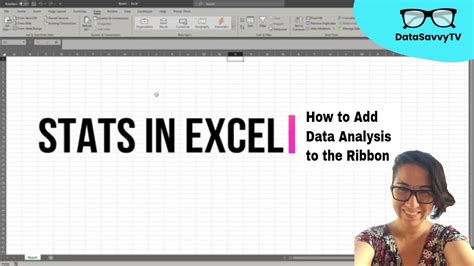 How To Activate Data Analysis In Excel Use Excel For Statistics Youtube