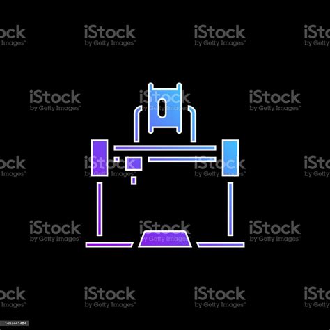 3d Printer Blue Gradient Vector Icon Stock Illustration Download Image Now 3d Printing Blue