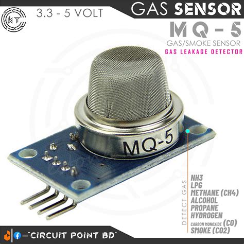 Mq 5 Mq5 Gas And Smoke Sensor Module High Sensitive Detection For Lpg Butane Propane