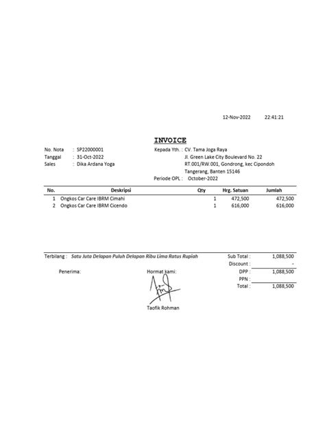 Invoice Candc Okt22 Pdf