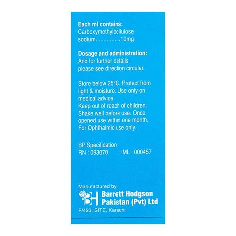 Purchase Barrett Hodgson Optheez Lubricant Eye Drops 10ml Online At