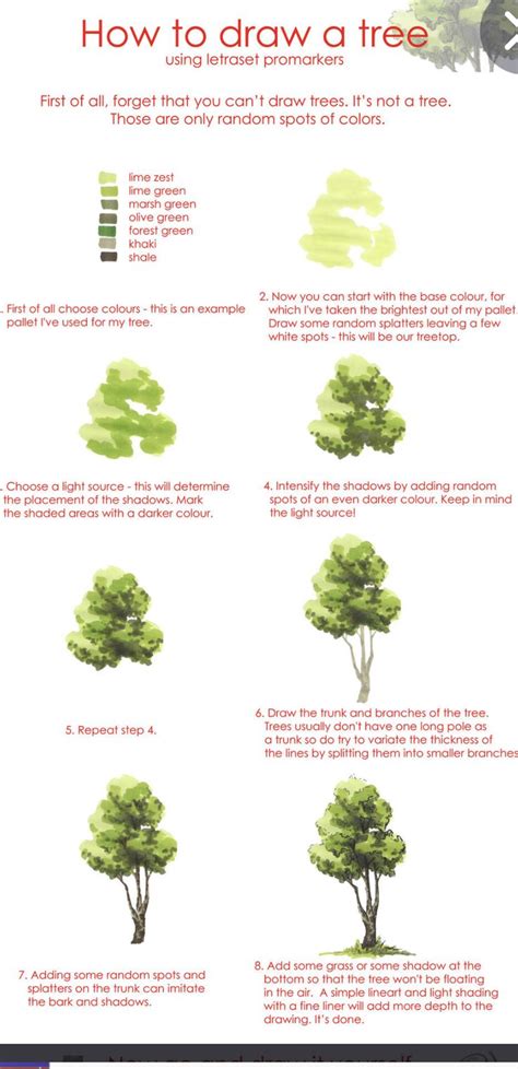 How To Draw A Tree Step By Step Tutorial How To Draw A Tree Step By Step Tutorial