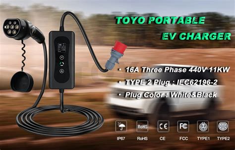 evse 3相16a 11kw 2型至红色cee插头电动汽车充电便携式电动充电器 buy ev便携式充电器 电动汽车的快速充电器 电动汽车