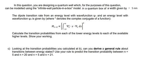 Solved In This Question You Are Designing A Quantum Well Chegg