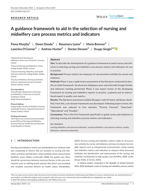 Pdf A Guidance Framework To Aid In The Selection Of Nursing And