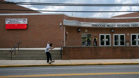 Demonstrators Gather At Rancocas Valley High School