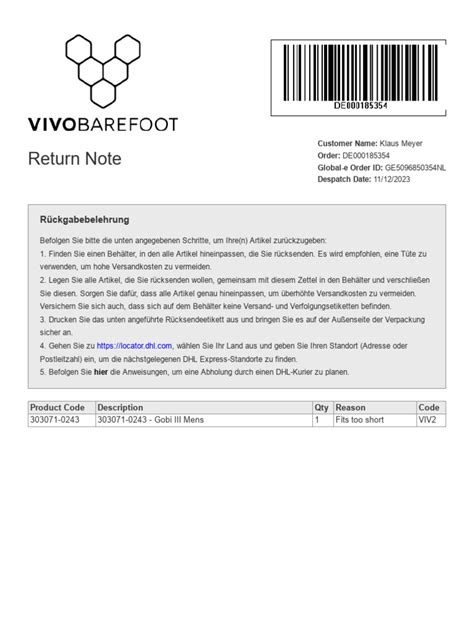 Return Label Pdf