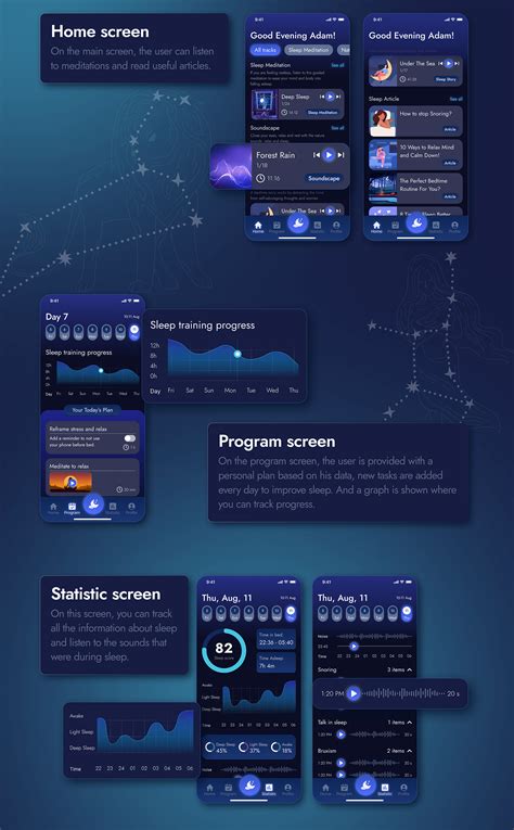 Sleep Tracker App Ui Ux Design On Behance