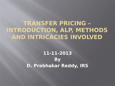 PPTX Transfer Pricing Introduction ALP Methods DOKUMEN TIPS