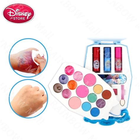 New ดิสนีย์โฟรเซ่น ชุดแต่งหน้าเด็ก เครื่องแต่งหน้าเด็ก ชุดทดสอบเครื่องสำอางปลอดสารพิษ ชุด
