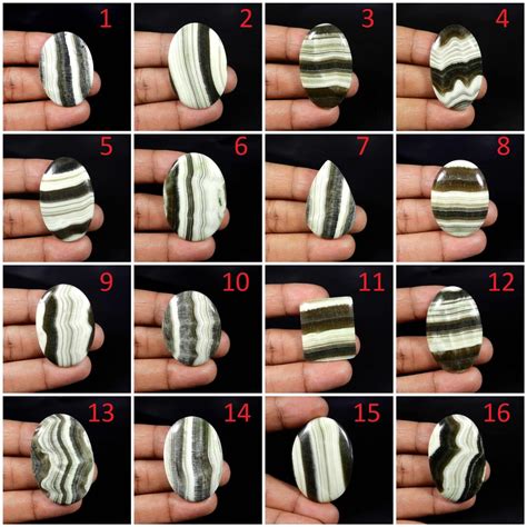 Zebra Jasper Gemstone White Gray Strips Zebra Jasper Unique~ Zebra