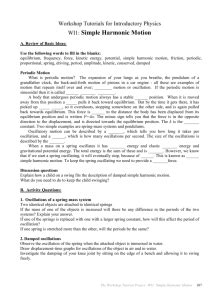 Simple Harmonic Motion Lab