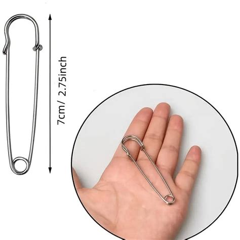 10 Pcs Large Safety Pins Heavy Duty Blanket Pins Bulk Steel Spring