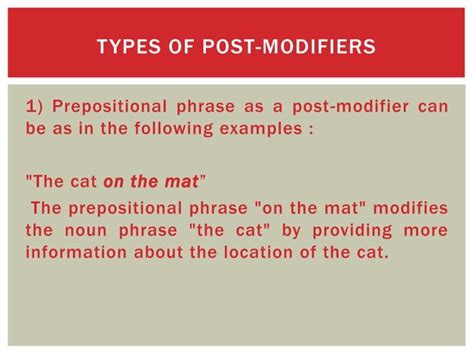 Pre Andpost Modifiers Of Noun Phrase Syntax Ppt Resume Writing And Advice Job Search