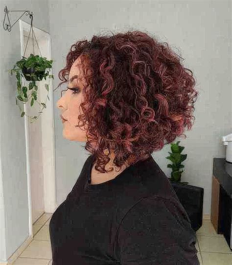 Curly Angled Bob Haircuts
