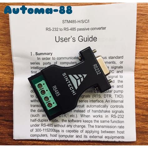 Jual Rs232 Rs485 Converter Rs 232 To Rs 485 Serial Extender Automa88 Dijamin Shopee Indonesia