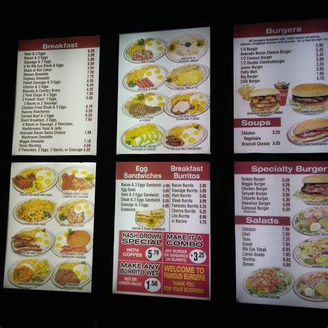 Famous Burgers Menu Affordable And Delicious Eats In Long Beach