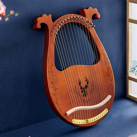 Mixfeer 16 String Wooden Lyre Harp Resonance Box String Instrument With