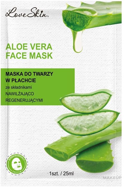Памучна маска за лице с екстракт от алое вера и хиалуронова киселина Love Skin Aloe Vera Face