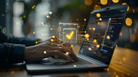 The Futuristic Coding Workspaceai Generated Image Stock Image Image