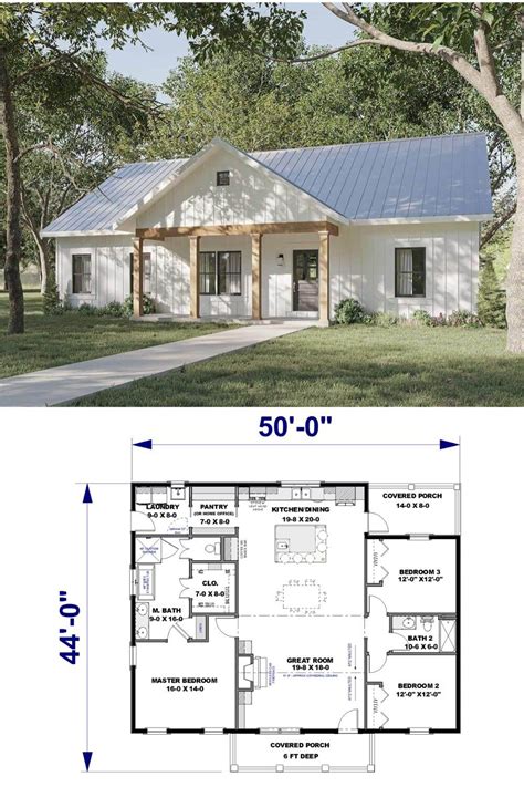 Small Farmhouse Plan With Close Bedrooms 1196 Sq Ft 3 Beds 2 Baths And