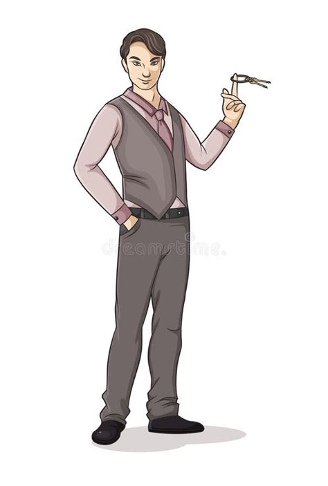 Men With Key Stock Vector Illustration Of People Market 39457848