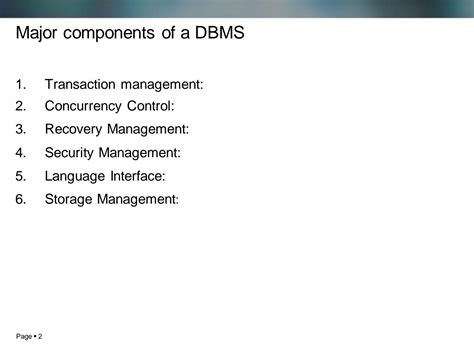 Solution Structure Of Dbms Or Components Of Dbms Studypool