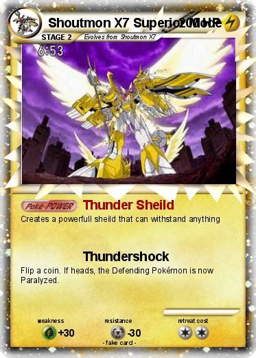 Pok Mon Shoutmon X Superior Mode Thunder Sheild My Pokemon Card