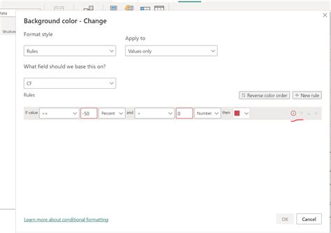 solved re conditional formatting for a measure values microsoft
