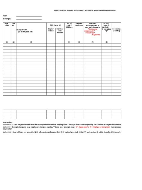 Barangay Profiling Forms Collecting Tool Pdf Toilet Hygiene
