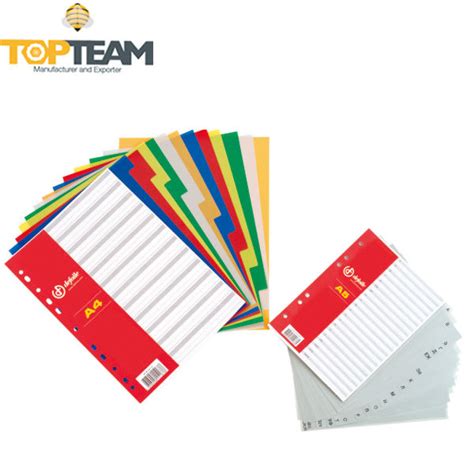 Color Pp Index Divider Stationery Pp Index Tab Dividers 11 Holes Office Use A4 Pp File Dividers